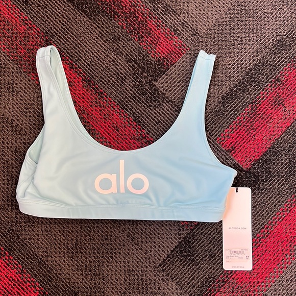 ALO Yoga | Tops | Alo Ambient Logo Bra Quartz | Poshmark